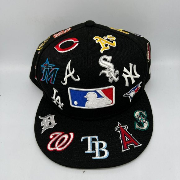 New Era | Accessories | Mlb All Over Logo Size 8 59fifty New Era Hat ...